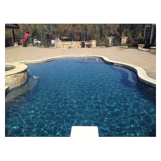 Ocean Blue Pebble Sheen - Mediterranean - Pool - Raleigh - by Vue ...