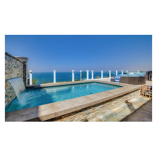 Ocean Front Pool with Waterfall - Beach Style - Pool - Los Angeles - by ...