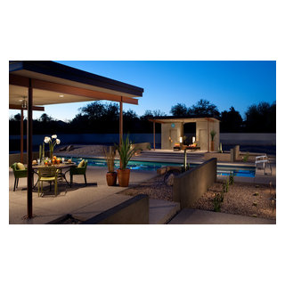 olympic length pool and contemporary ramadas 1 - Southwestern - Pool ...