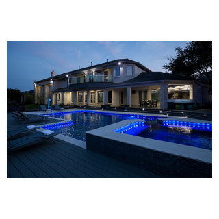Outdoor Pool and Entertainment Area - Contemporary - Pool - Dallas - by ...