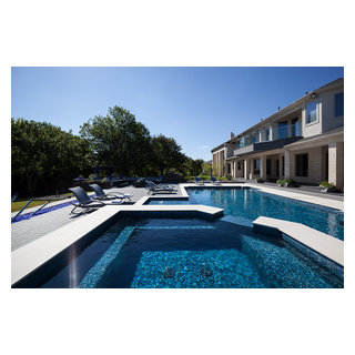 Outdoor Pool and Entertainment Area - Contemporary - Pool - Dallas - by ...