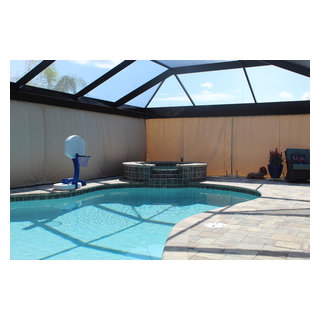 Outdoor Privacy and Shade Curtains - Modern - Pool - Other - by Florida ...