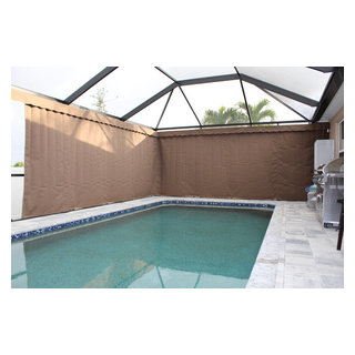 Outdoor Privacy and Shade Curtains - Modern - Pool - Other - by Florida ...