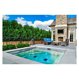 Park Ridge Swimming Pool and Separate Hot Tub - Traditional - Pool ...