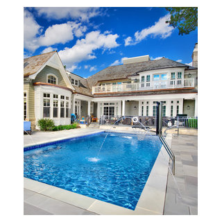 Park Ridge Swimming Pool and Separate Hot Tub - Traditional - Pool ...