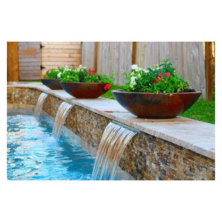 Patio Cover and Pool with Spa and Fire Feature in Long Meadow Farms ...