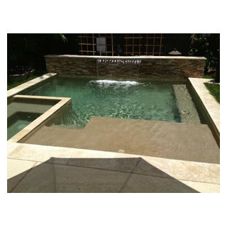 Pebble Sheen - Contemporary - Pool - Houston - by Ocean Blue Pools | Houzz