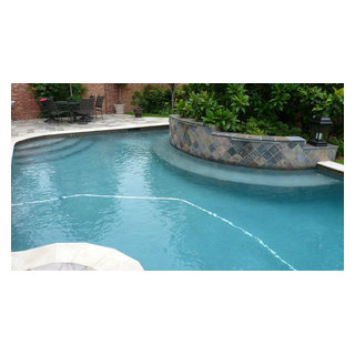 Pebble Sheen - Contemporary - Pool - Houston - by Ocean Blue Pools | Houzz