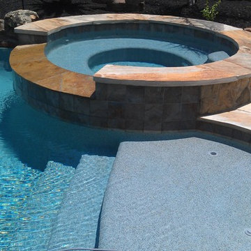 Pebble Sheen Aqua Blue - Photos & Ideas | Houzz