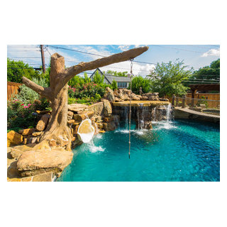 Pirates Themed Backyard - Tropical - Pool - Dallas - by AquaTerra ...