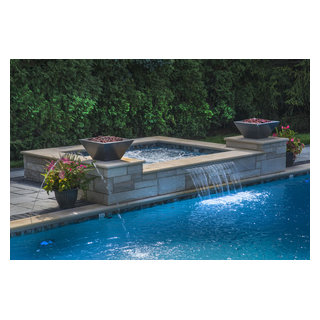 Poo with Spa and Fire Bowls - Pool - Chicago - by Platinum Poolcare | Houzz