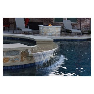 Pool and Spa/Fire Pit and Grill - Rustic - Pool - Dallas - by ...