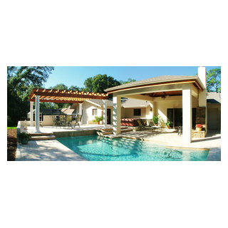 Pool Cabana Addition and Interior Renovation - Eclectic - Pool ...