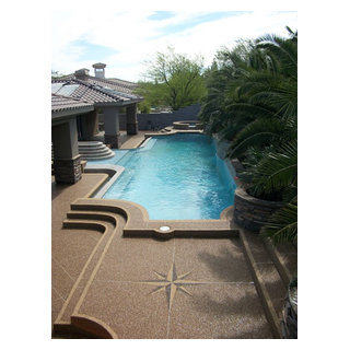 Pool Deck - Tropical - Pool - Las Vegas - by Pebble Stone Coatings | Houzz