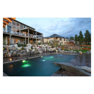 Pool + Fire + Torch - Contemporary - Swimming Pool & Hot Tub - Seattle ...