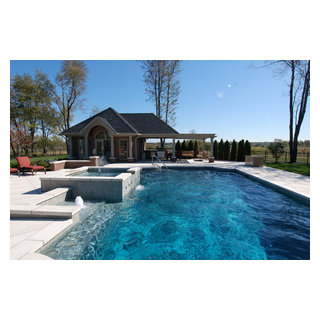 pool house and feature pool - Contemporary - Pool - Other - by Rushing ...