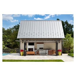 Pool House with Accordion Doors - Transitional - Pool - Baltimore - by ...