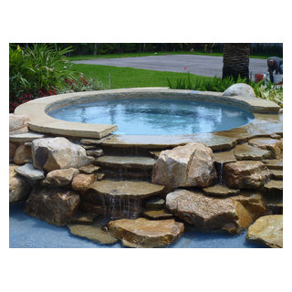 Pool waterfalls, jacuzzi water feature by Matthew Giampietro ...