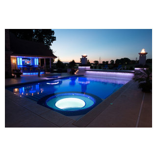 Pool with Accent Lighting - Modern - Pool - Cedar Rapids - by Solomon ...
