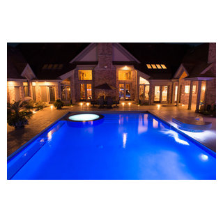 Pool with Accent Lighting - Modern - Pool - Cedar Rapids - by Solomon ...