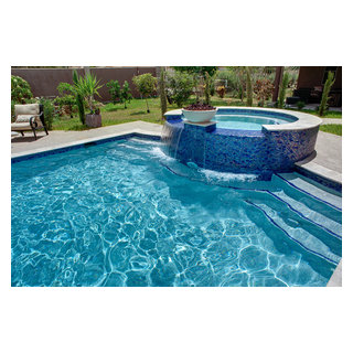 Pool with Statues - Modern - Pool - Austin - by Eden Swimming Pools and ...