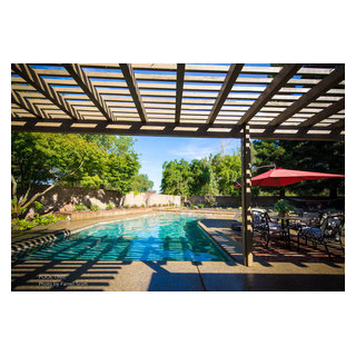 Pool with Trellis - Traditional - Pool - Sacramento - by Pool Time Pool ...