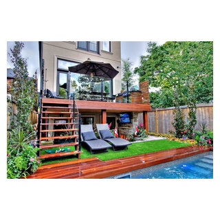 Postage Stamp Yard Loaded with Features - Transitional - Pool - Toronto ...