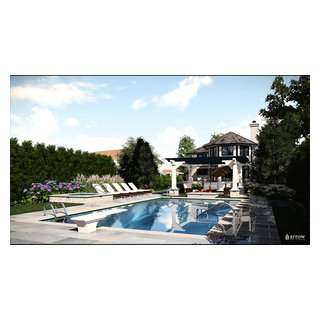 Prairie Style Inspired - 3D Design Illustration - Modern - Pool ...