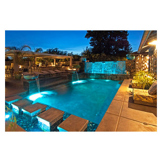 Premier Pools & Spas Black Satin Pebble Sheen - Modern - Pool - Los ...