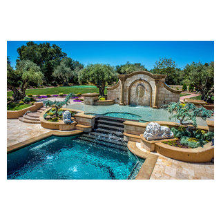 Premier Pools & Spas Caribbean Blue Pebble Tec - Modern - Pool - Los ...