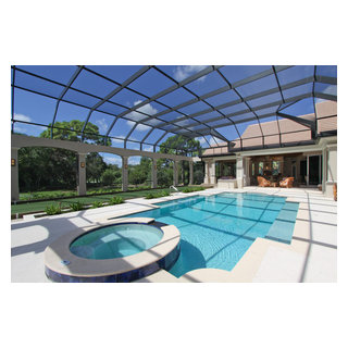 Private Bocce Ball Court and Swimming Pool - Tropical - Pool - Miami ...