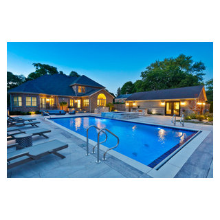 Prospect Heights Outdoor Living Project with Swimming Pool and Hot Tub ...