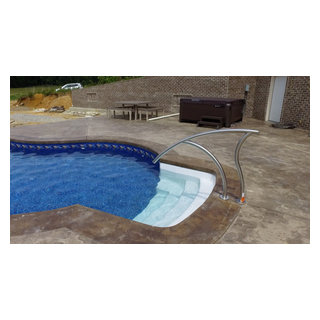 Radiant In Ground Pool (22x44) w/ Rico Rock Waterfall and Slide ...