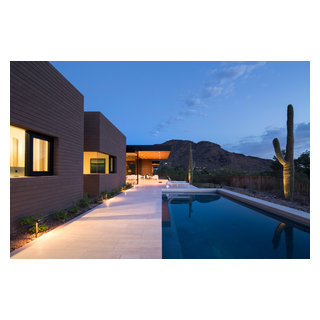 Rammed Earth Modern - Contemporary - Pool - Phoenix - by Kendle Design ...