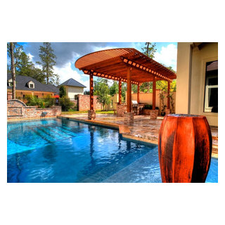 Rectangular Pool 3 - disappearing fountain and pergola - Klassisch ...