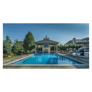 Rectangular Pool with Cabana - Pool - Chicago - by Platinum Poolcare ...