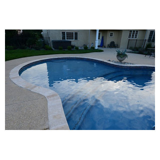 Residential In-ground Pool with Sundeck and Spa - Pools - Philadelphia ...