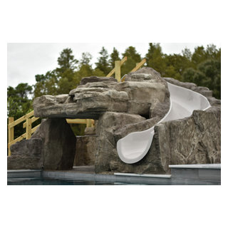 Residential New Build With Spill Over Spa and Slide - Contemporary ...