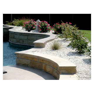 Retaining Wall & Landscaping, Corinth - Transitional - Pool - Dallas ...