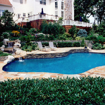 In Ground Spa With Waterfall Ideas - Photos & Ideas | Houzz