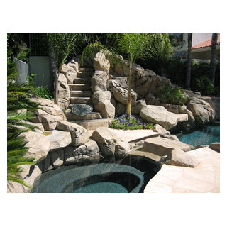 Rock Pool - Spa - Grotto - Rustic - Pool - Orange County - by My Garden ...