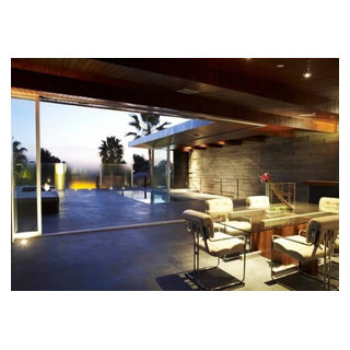 Rooftop Pool - Perimeter overflow waveless infinity edge glass tile ...