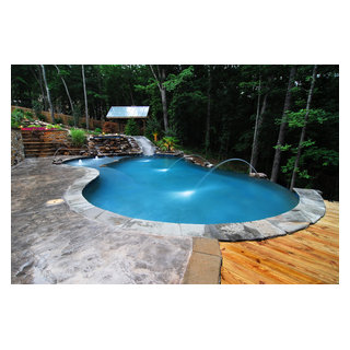 Rustic Free Form Pool - Rustic - Pool - Atlanta - by Catalina Pools and ...