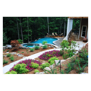 Rustic Free Form Pool - Rustic - Pool - Atlanta - by Catalina Pools and ...
