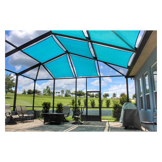 Screen Enclosure Shade Sails - Contemporary - Sunroom - Tampa - by ...