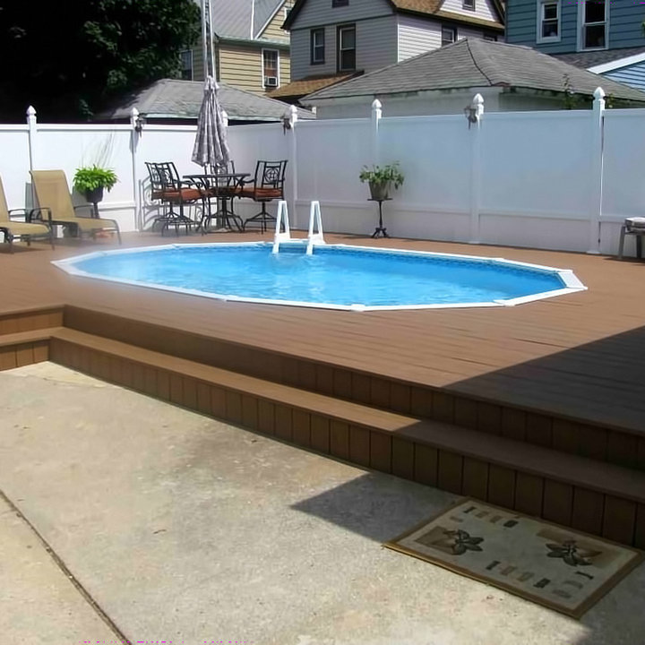 Semi Inground Pool - Photos & Ideas | Houzz
