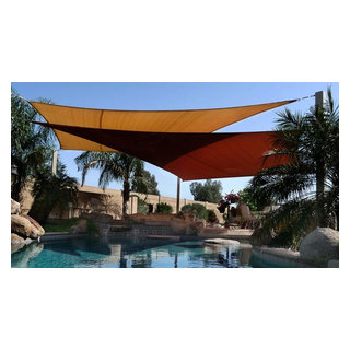 Shade Sails Over Pool - Traditional - Swimming Pool & Hot Tub - Phoenix ...