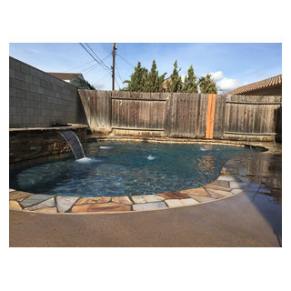 Shapero residence. custom pool, water features & Baja shelf. - Tropical ...