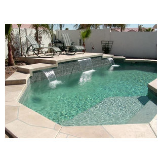 Sheer Descent Water Feature - Traditional - Pool - Phoenix - by True ...