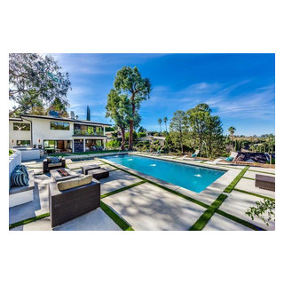 Sherman oaks landscape project - Contemporary - Pool - Los Angeles - by ...
